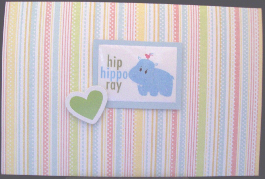 Hip Hippo Ray- Congratulations Card - Etsy