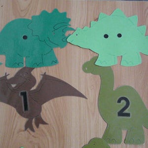 Dinosaur Counting Match Game - Etsy