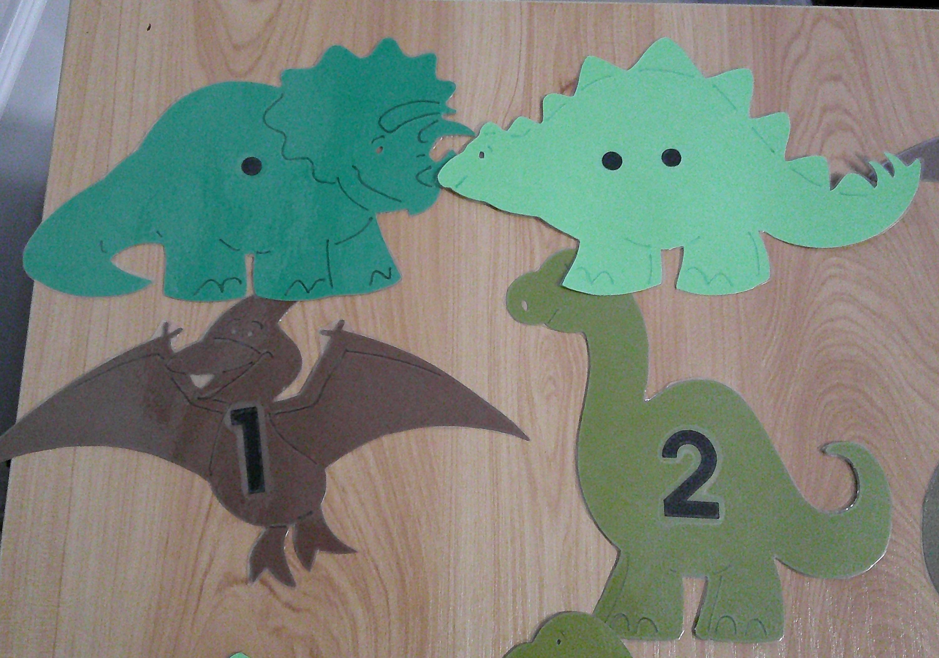 Dinosaur Counting Match Game - Etsy