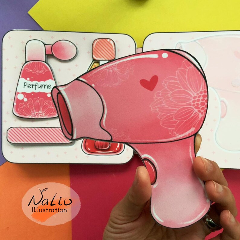 Printable Quiet Book, Paper Craft for Kids, Kids Makeup Toy, DIY Book ...