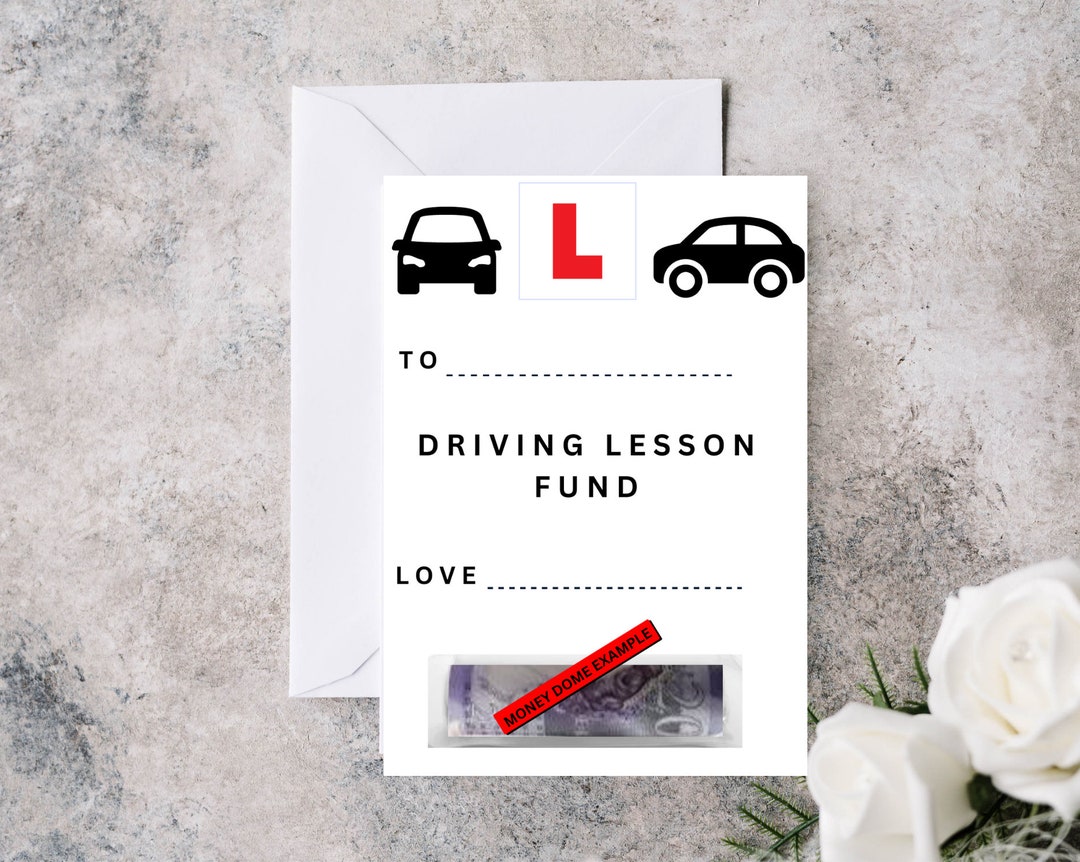 Driving Lesson Money Card Learner Driver Gift for Him for Her - Etsy