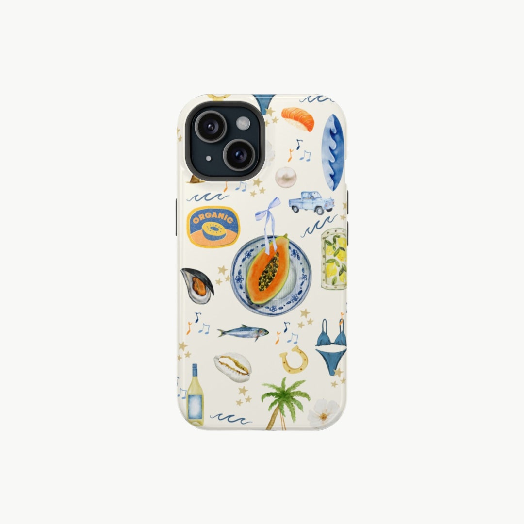 Blue Aesthetic Summer Beach Collage Phone Case Beach Phone Case Iphone ...