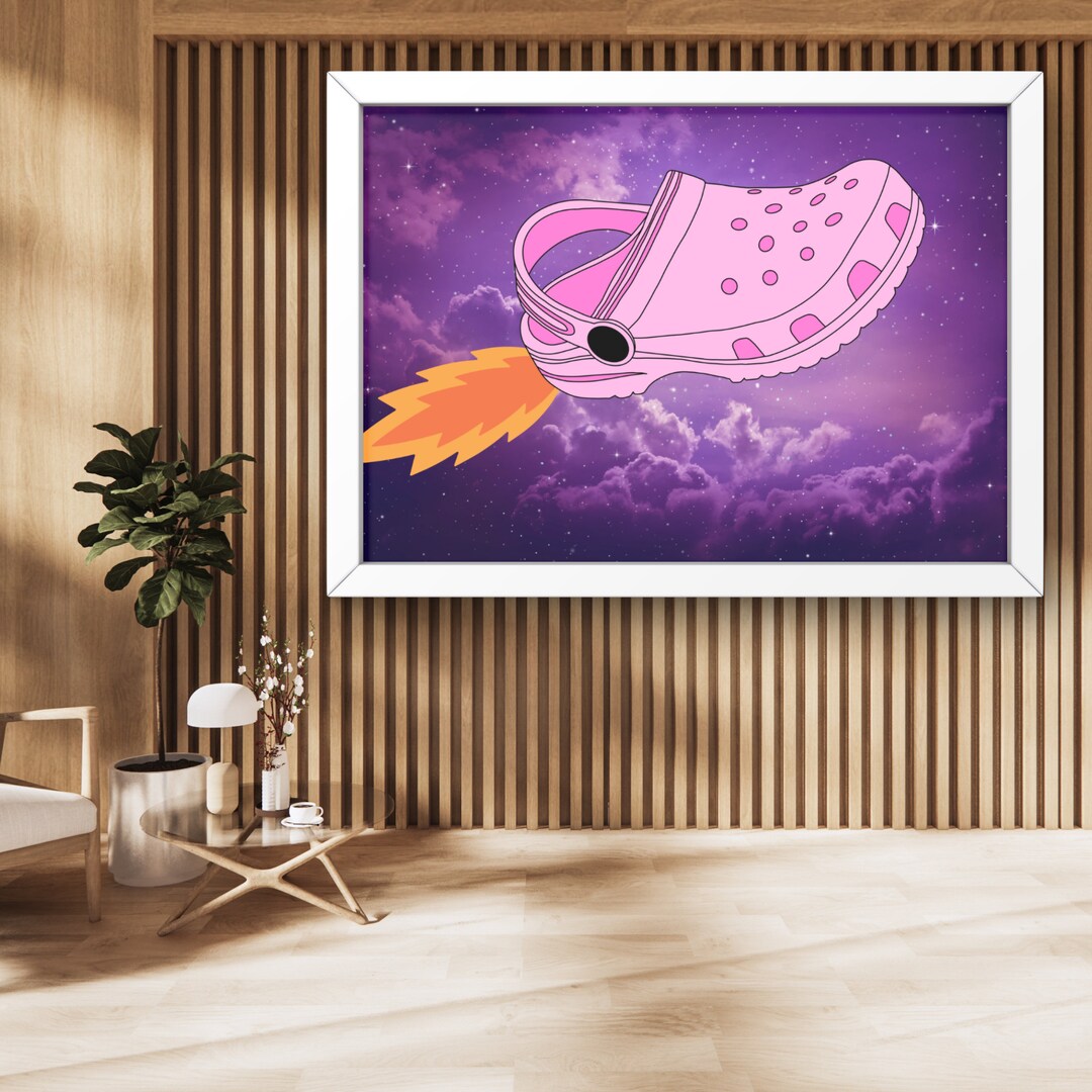 Out-of-this-world Home Décor: Printable Croc Shoe Flying Through ...
