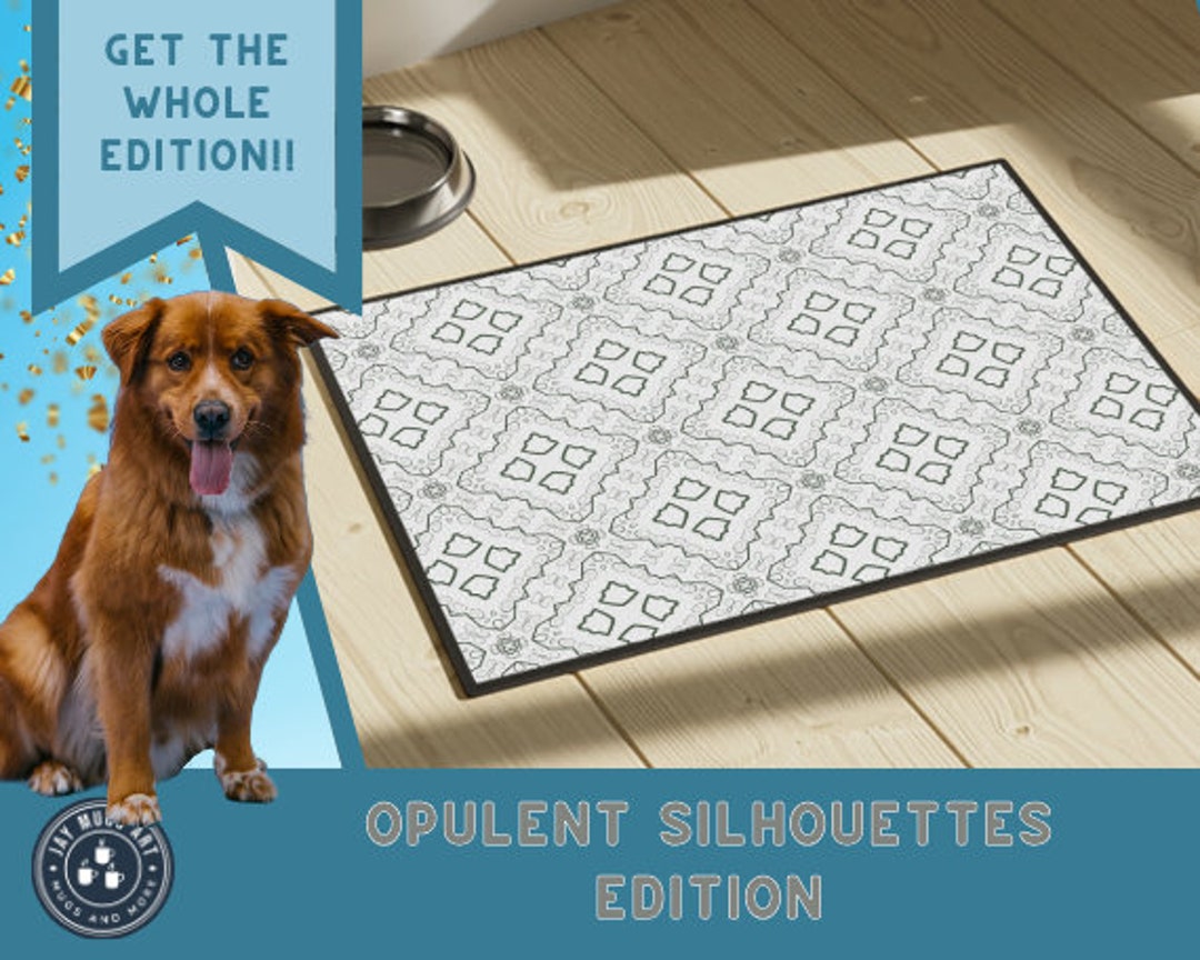 Pet Mat Opulent Silhouettes Dog Mat Cat Mat Gift for Pet Lovers Pet ...