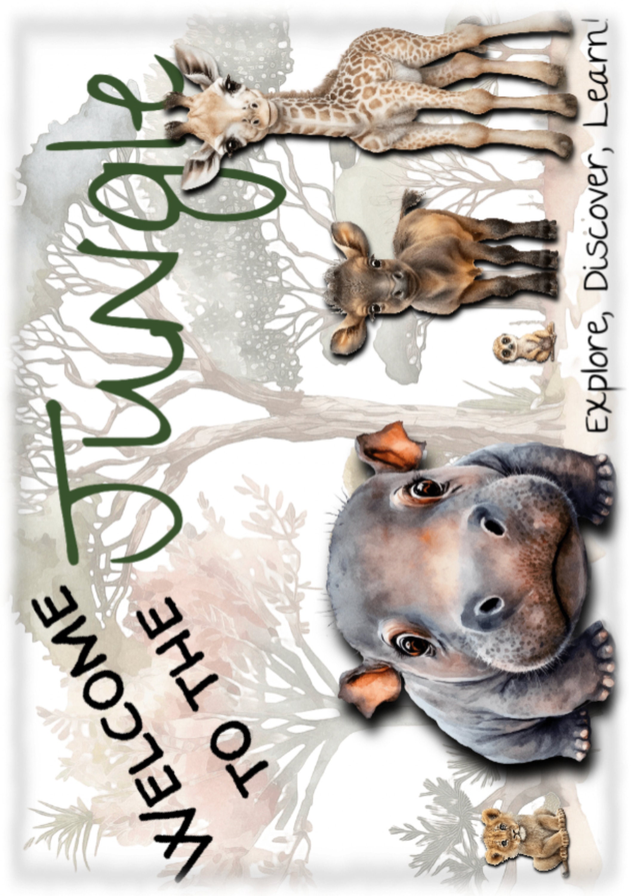 Safari Classroom Decor Door Display Welcome - Etsy