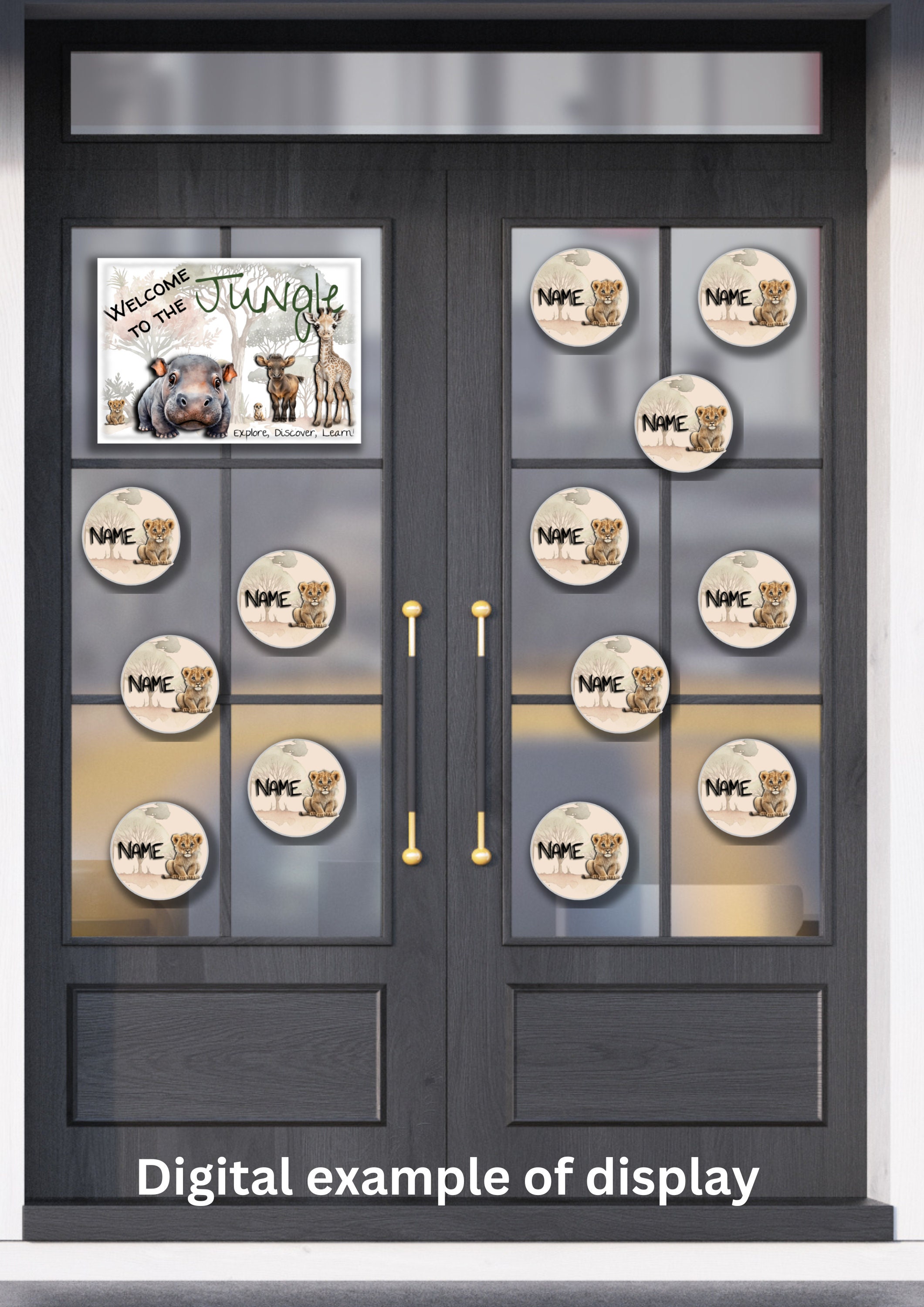 Safari Classroom Decor Door Display Welcome - Etsy