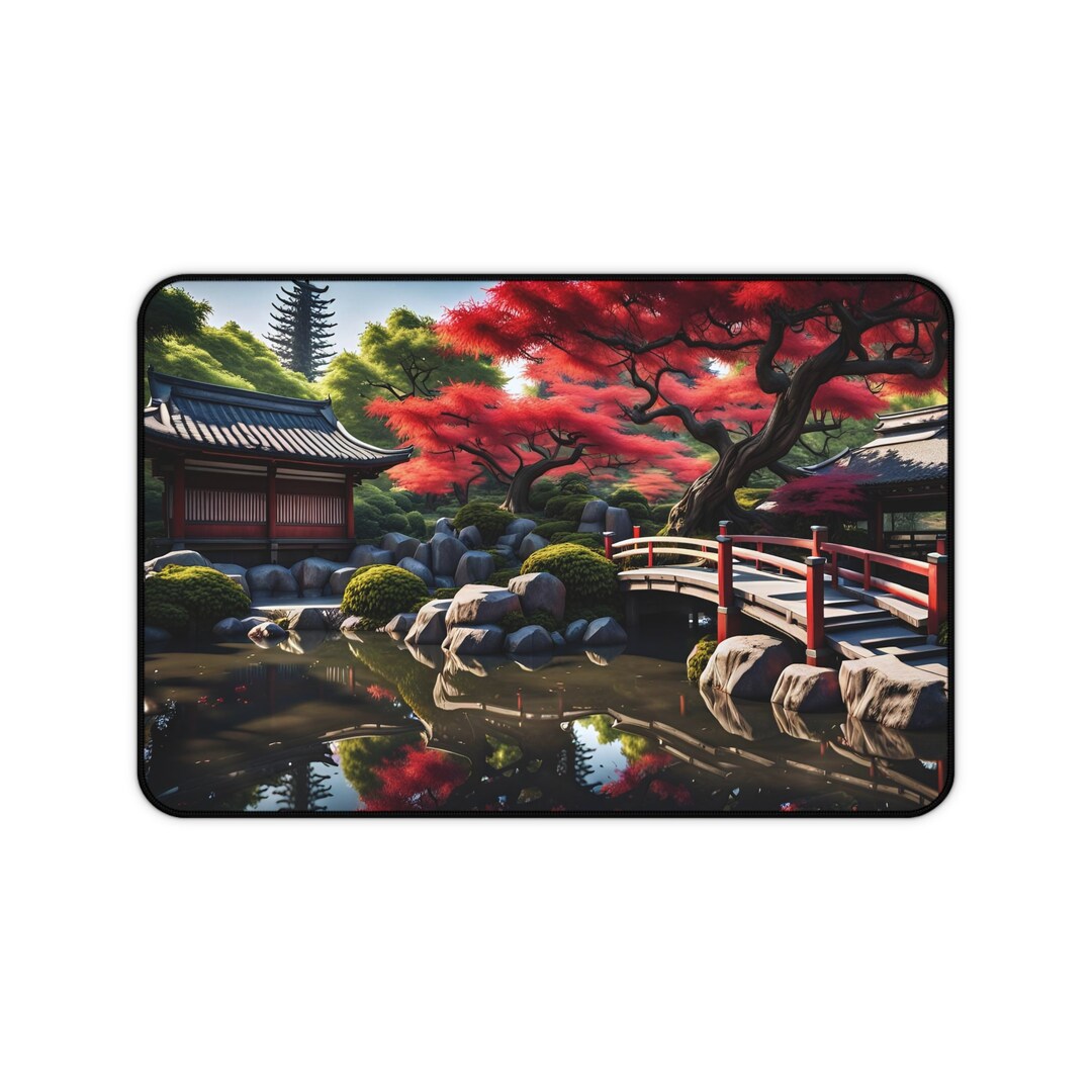 Peaceful Japanese Zen Garden Desk Mat. Great Gift, Beautiful Colors ...