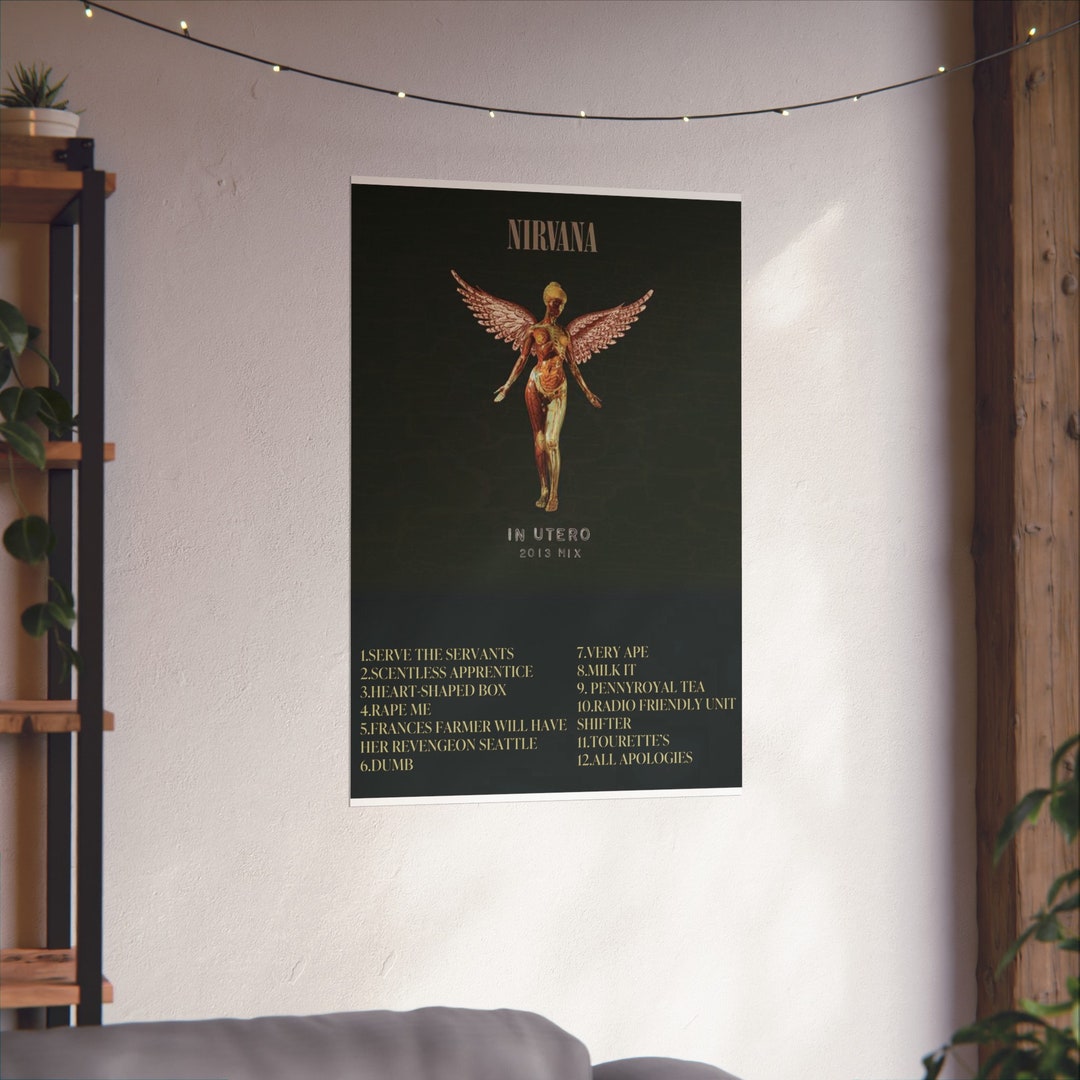 Nirvana in Utero Album Cover Poster, Music, Nirvana, Rock, Poster ...