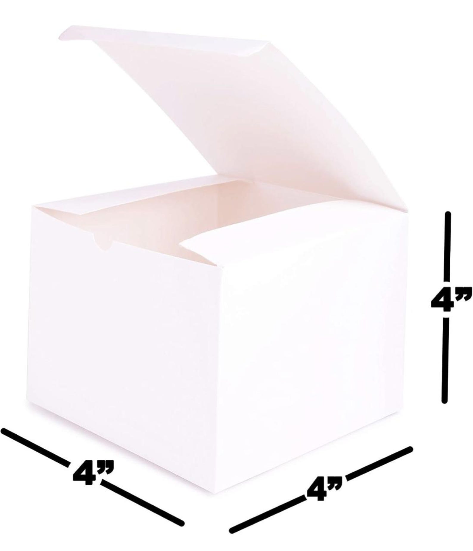 4x4x4 Gift Boxes White Cardboard Foldable - Favor Boxes - Etsy