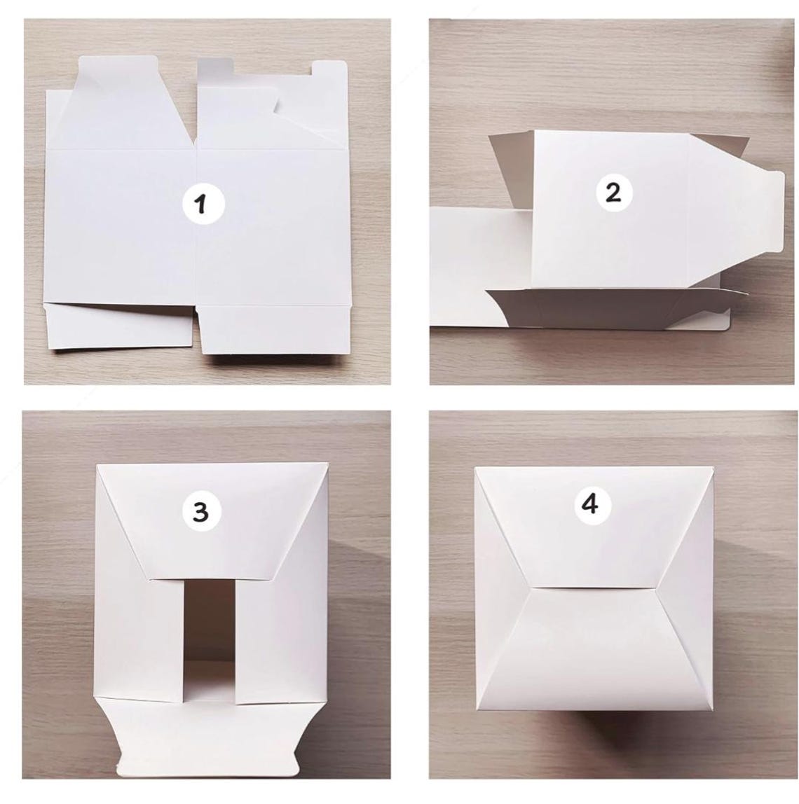 4x4x4 Gift Boxes White Cardboard Foldable - Favor Boxes Set of 10 - Etsy