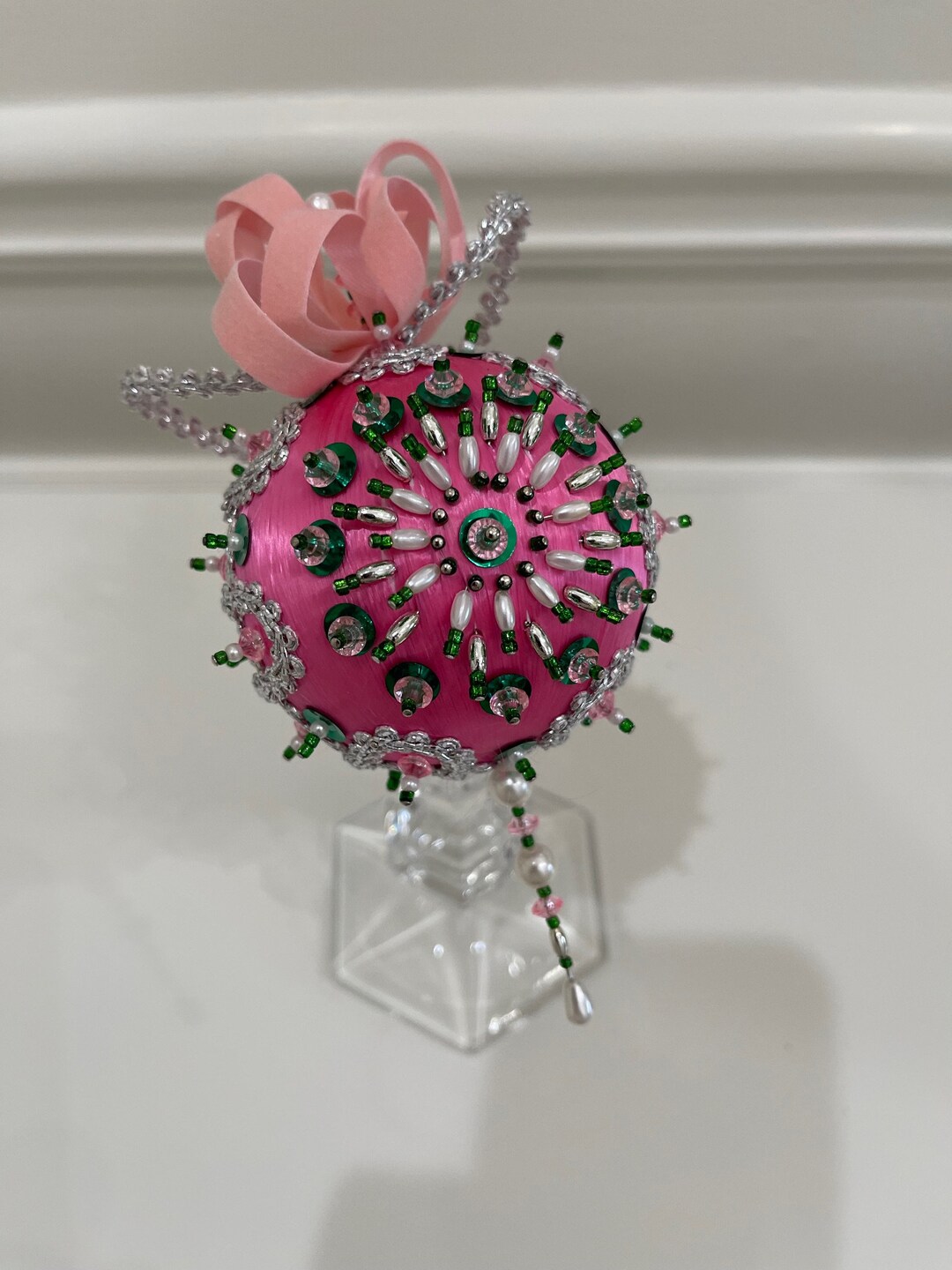 Handmade Beaded Christmas Ornament - the Cracker Box Inc - Gumdrop ...