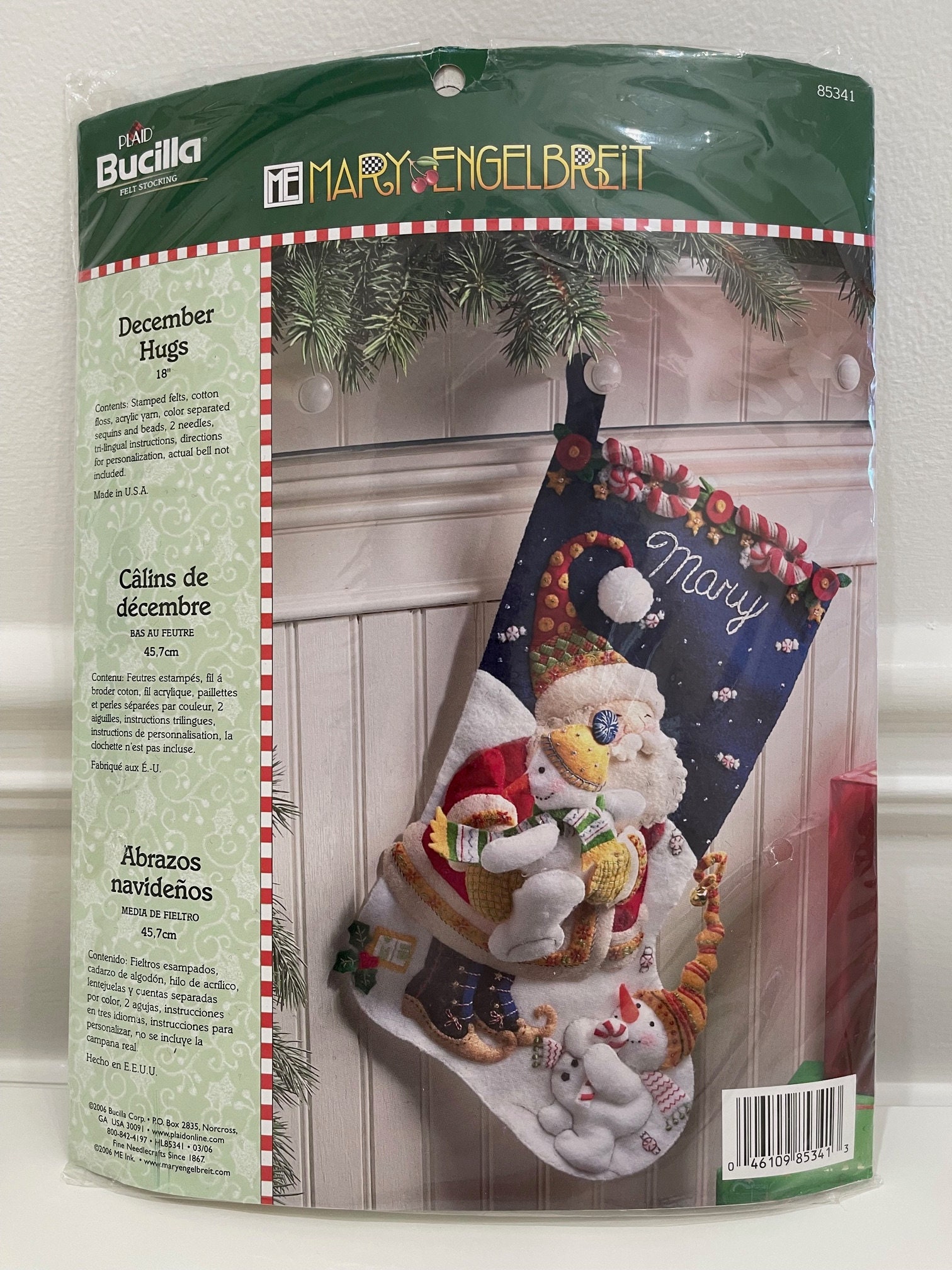 Bucilla 18 Felt Christmas Stocking Kit december Hugs 85341 - Etsy