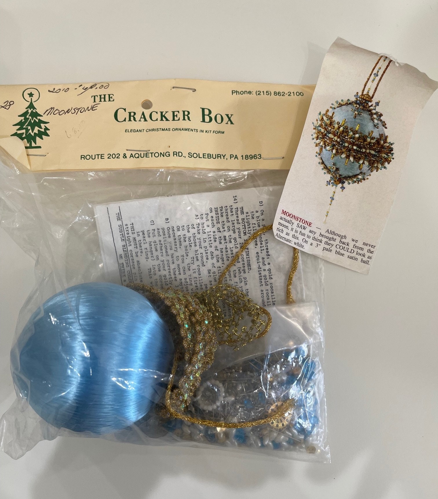 DIY Christmas Ornament Kit by Cracker Box Inc moonstone KIT - Etsy