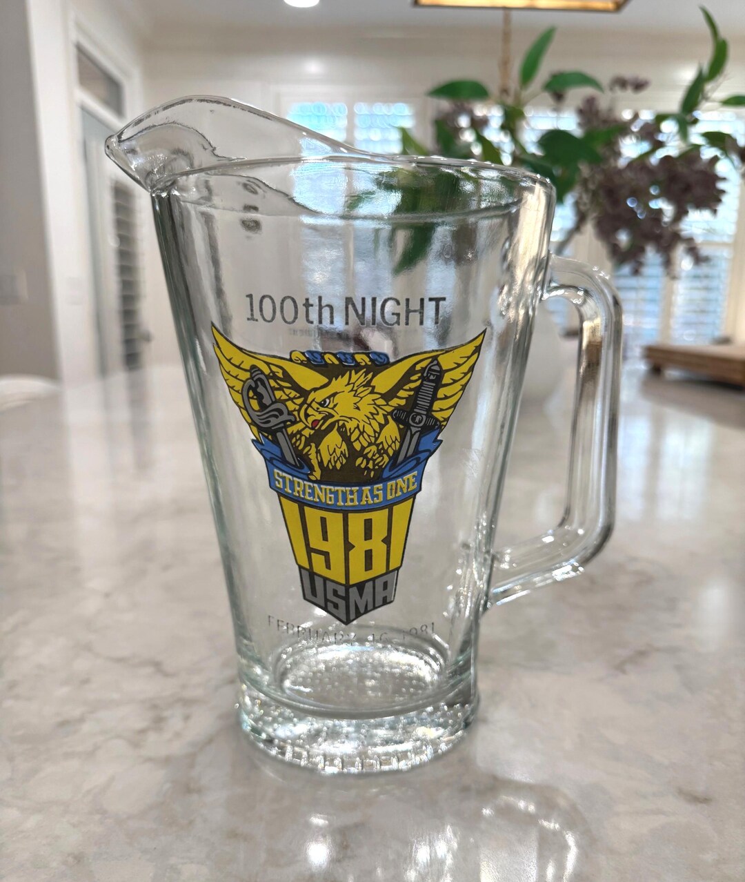 Vintage USMA Army West Point 100th Night Weekend 1981 Company B-4 Glass ...