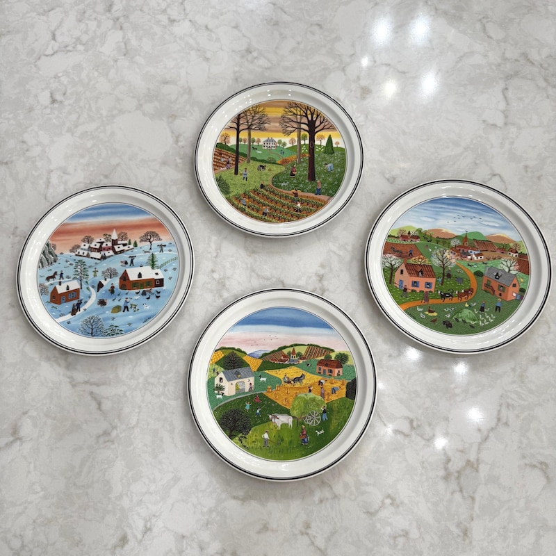 Four Seasons Plate - Etsy