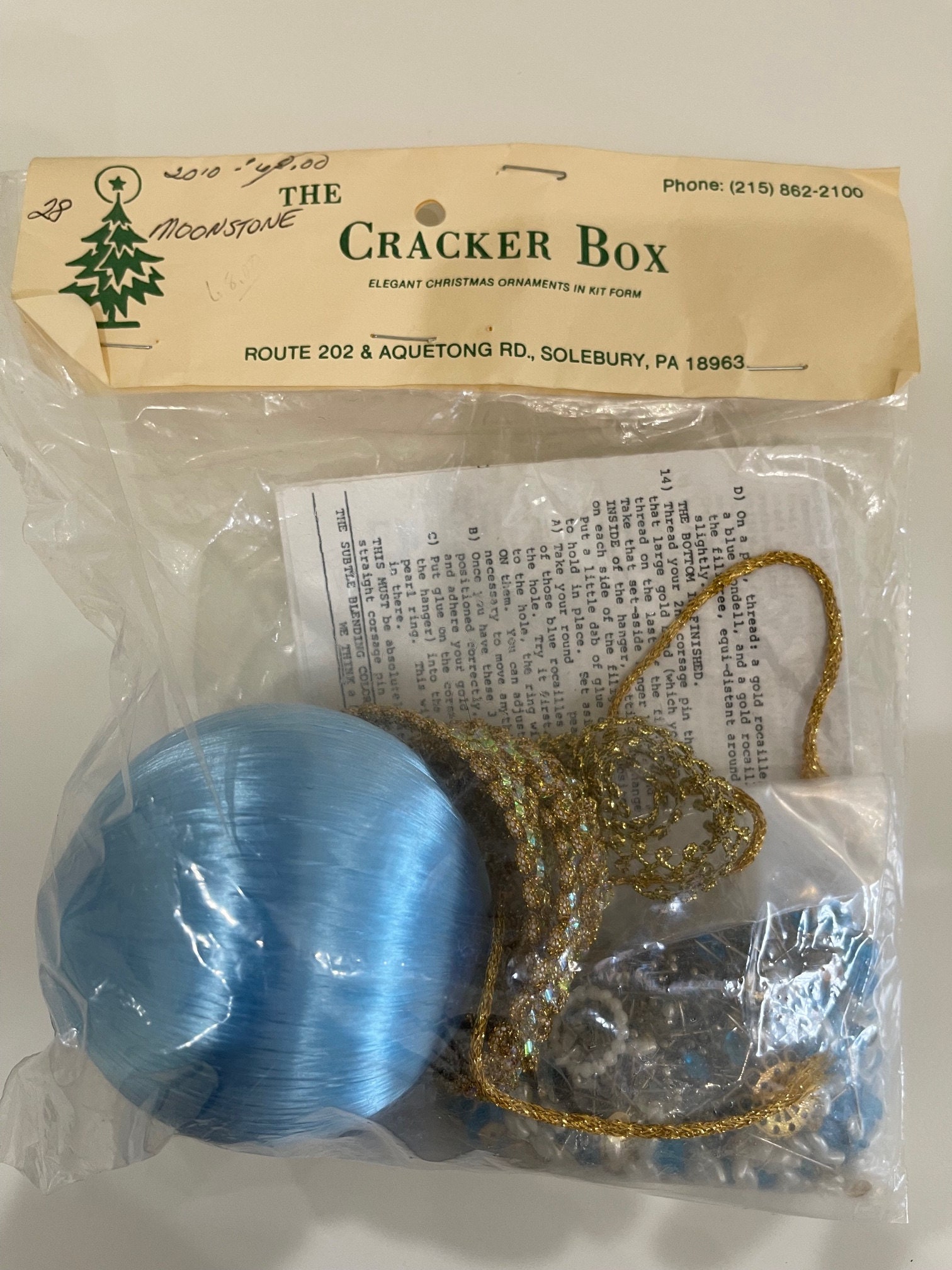 DIY Christmas Ornament Kit by Cracker Box Inc moonstone KIT - Etsy