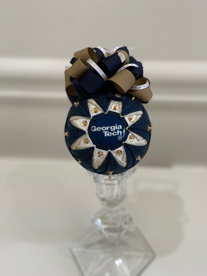 Large 3 Ga Tech Yellow Jackets Ornament - Etsy