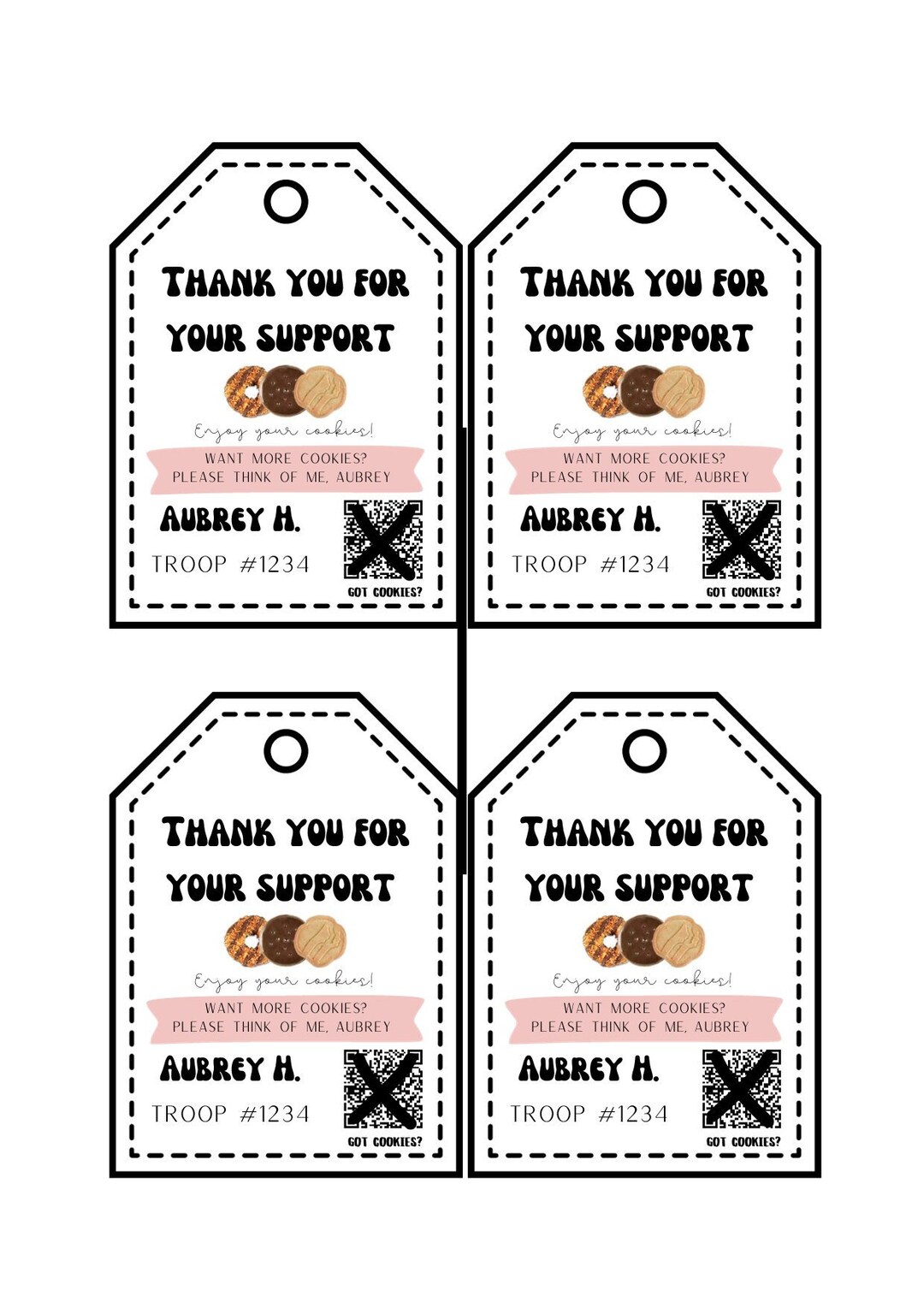 Girl Scout Thank You Tags - Etsy