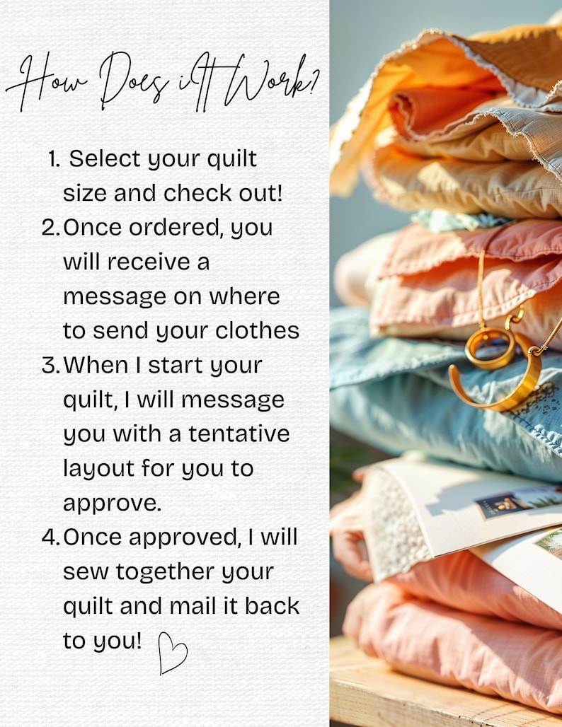 Custom Clothes Memory Blanket – Keepsake Quilt From Baby Clothes ...