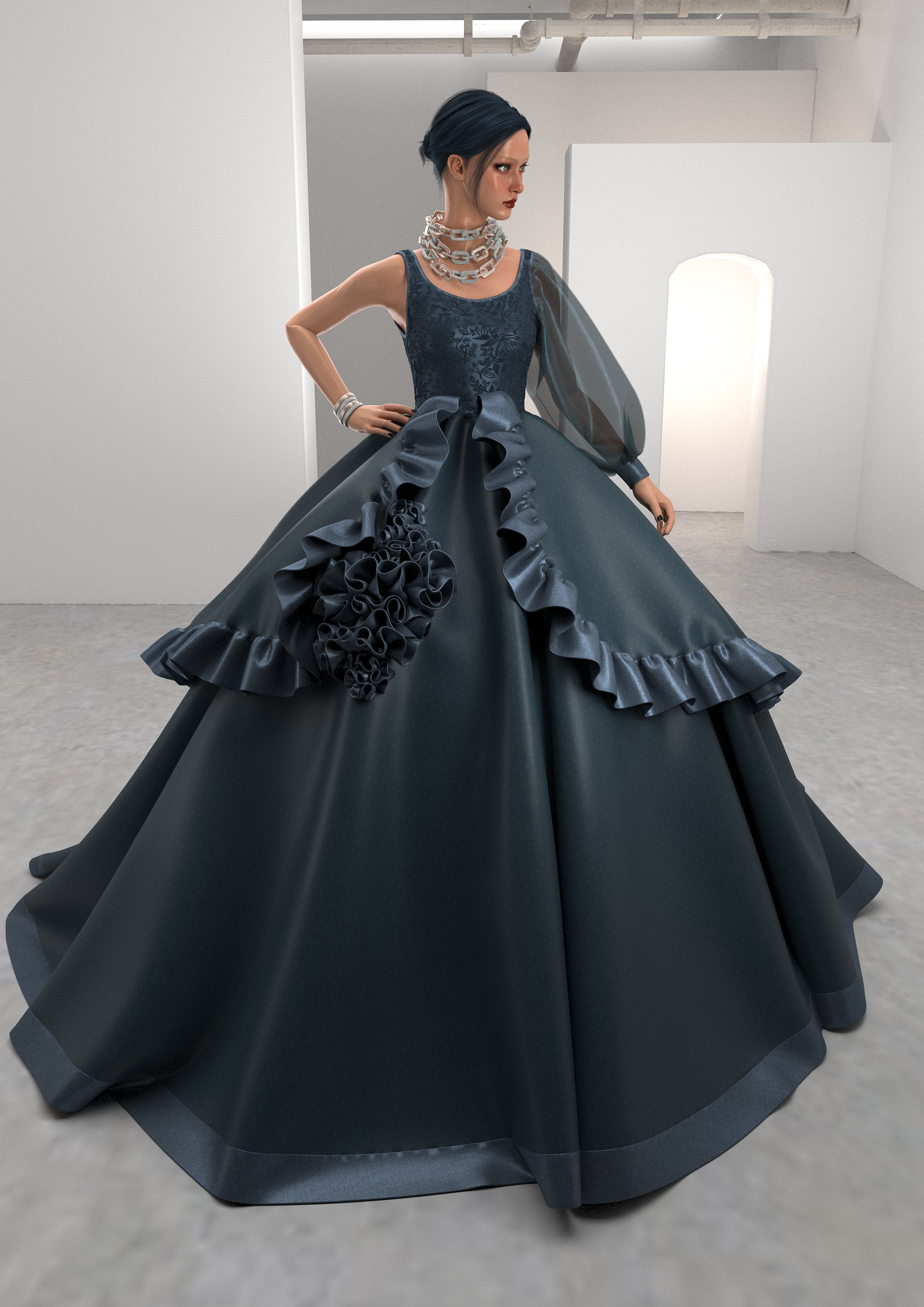 3D Garment Evening Gown Made by Clo3d - Etsy