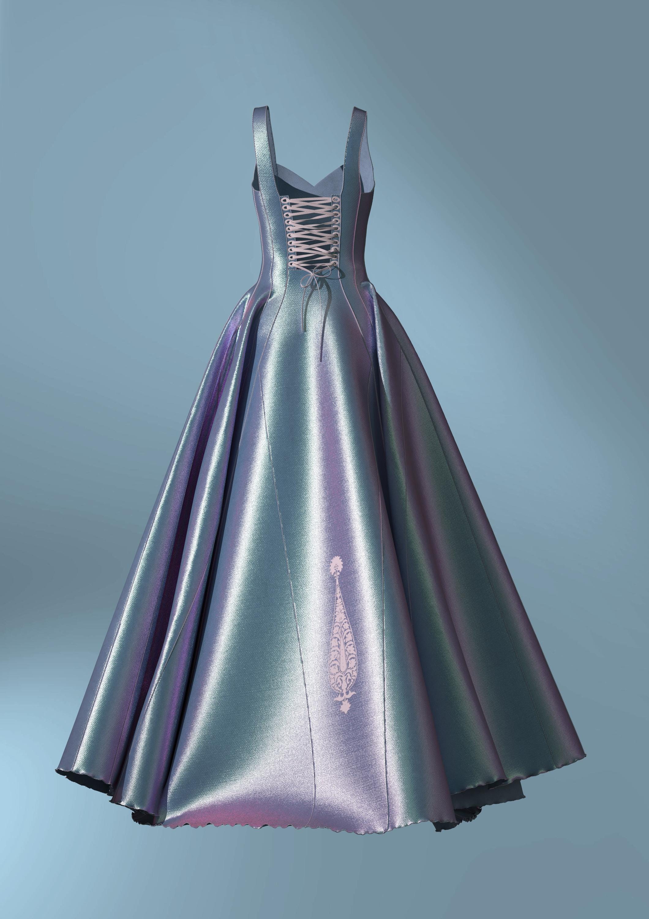 3D Garment Made With CLO - Women's Blue Gown-zprj - Etsy