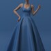 3D Garment Made With CLO - Women's Blue Gown-zprj - Etsy
