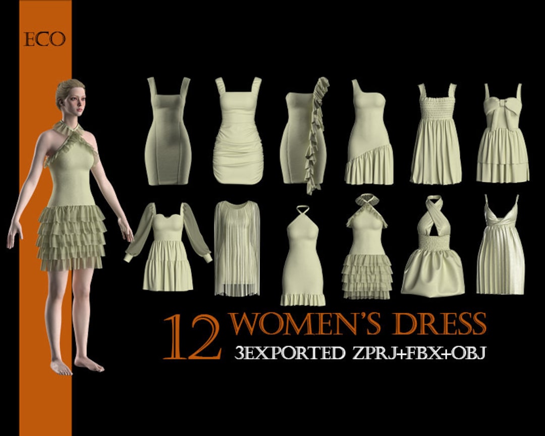 Exclusive Collection: 12 Women's Dress Designs - Marvelous Designer ...