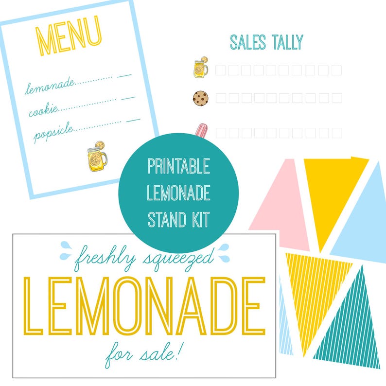 Printable Lemonade Stand Kit - Etsy
