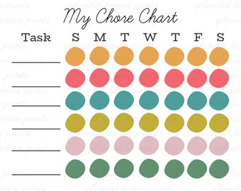 Children's Chore Chart - Etsy