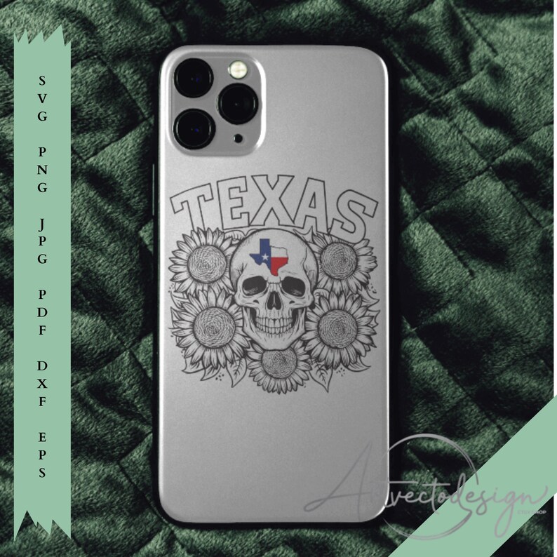 Texas Skull Sunflower SVG, Western PNG, Cowboy Skull PNG, Digital ...