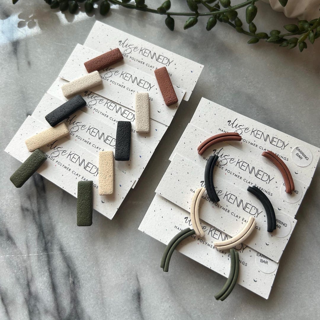 Assorted Minimalist Earring Bars and Vertical Studs, Everyday Earring ...