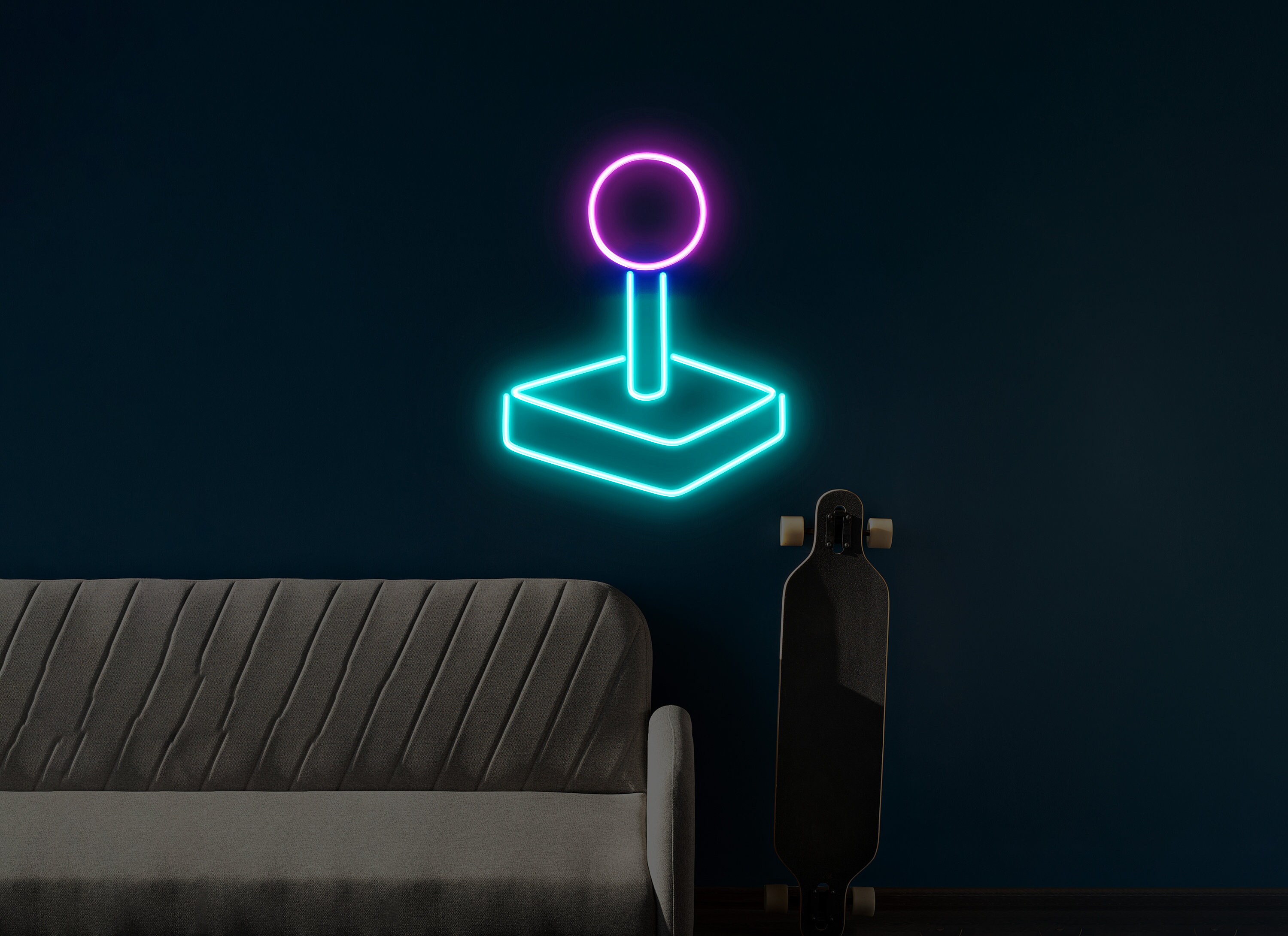 Retro Joystick Neon Light, Game Controller Wall Decor, Joystick Neon ...