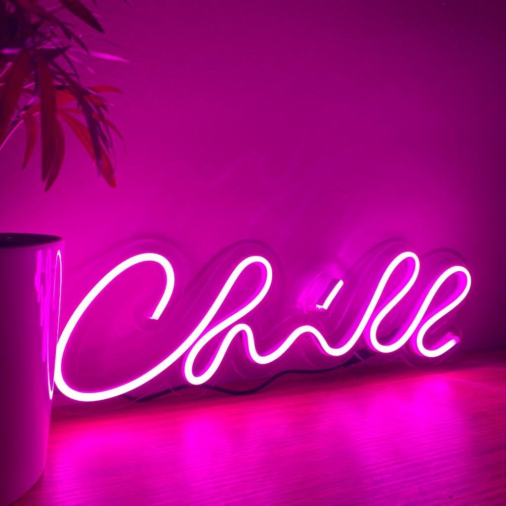 Chill Led Sign, Pub Neon Sign, Custom Led Neon Sign, Night Lamp, Party ...