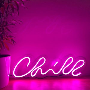Chill Led Sign, Pub Neon Sign, Custom Led Neon Sign, Night Lamp, Party ...