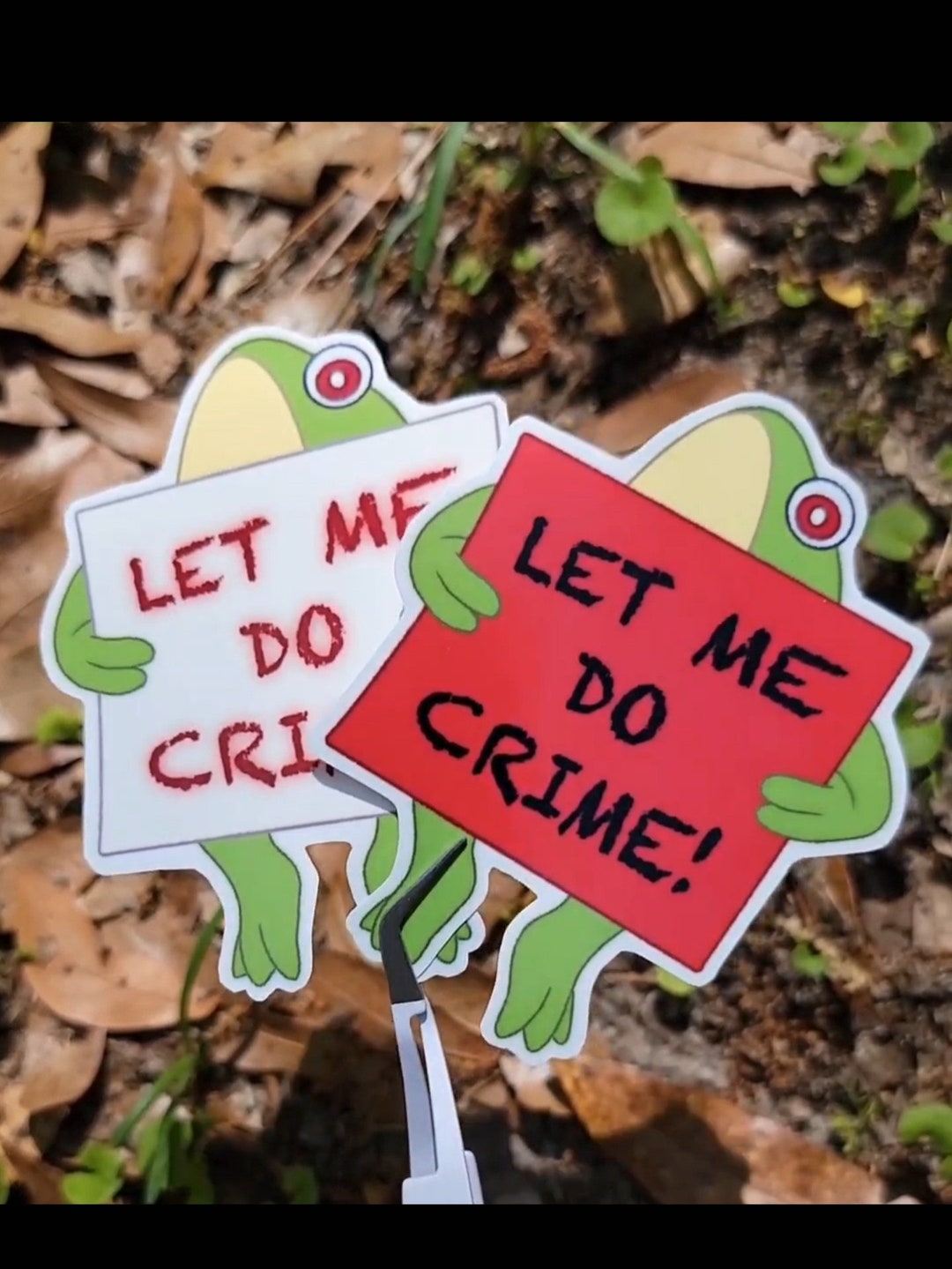 Crime Frog let Me Do Crime Sticker Handmade Water-resistant Vinyl ...