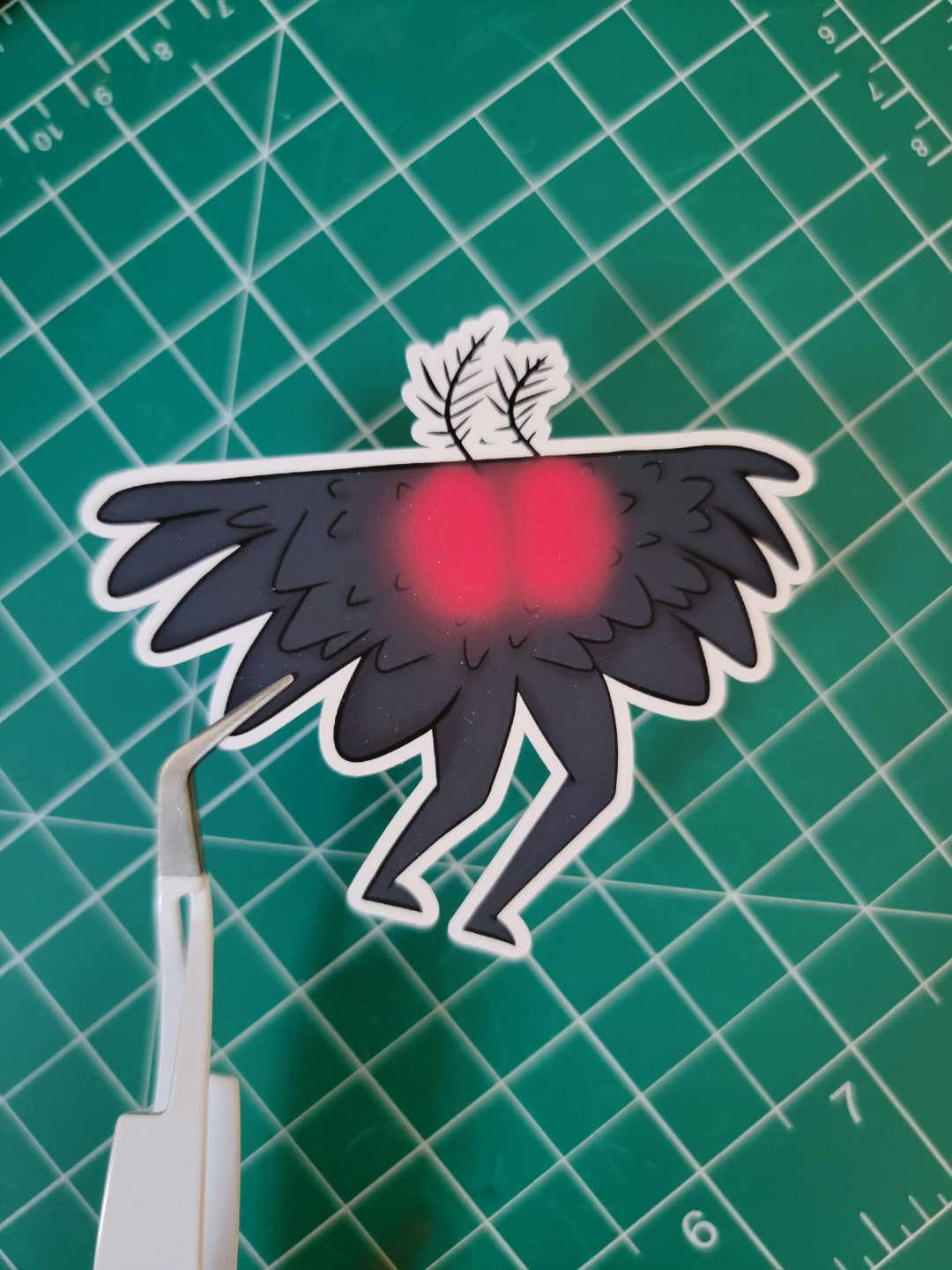 Dancing Mothman Cryptid - Handmade Vinyl Sticker - Etsy