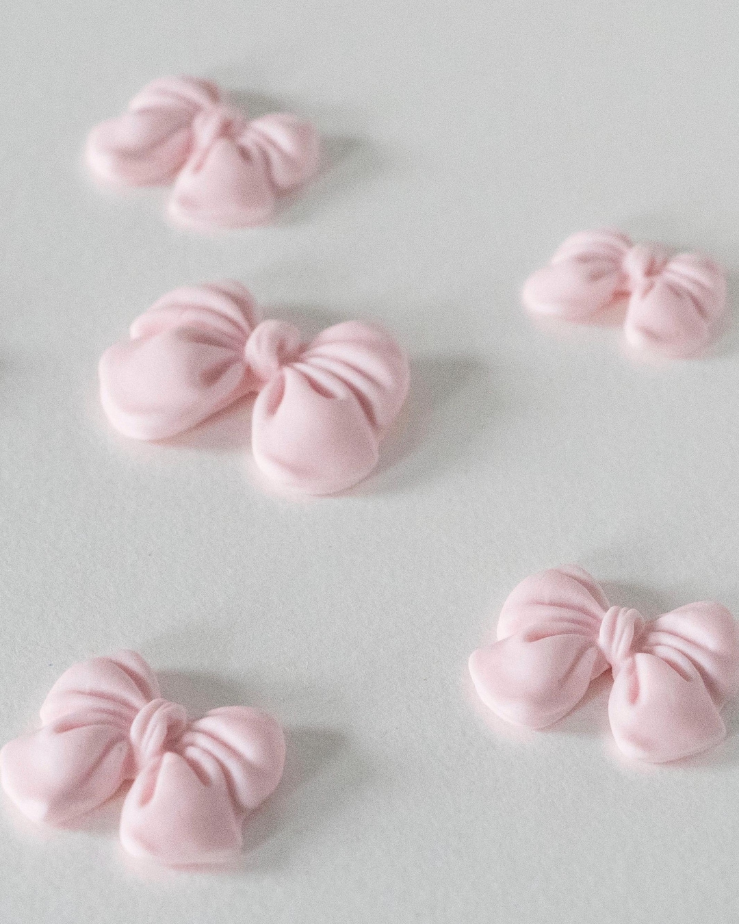 Pink Bow Cupcake Topper, Fondant Cake Decoration, Bow Cake Toppers ...