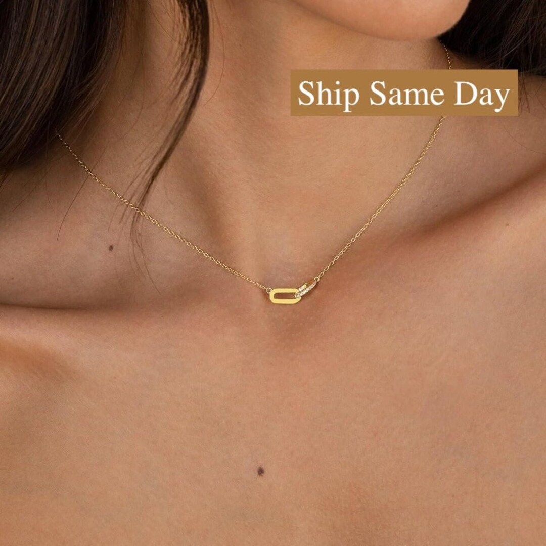 Linked Pendant Diamond Necklace • Infinity Necklace • Heart Necklace ...