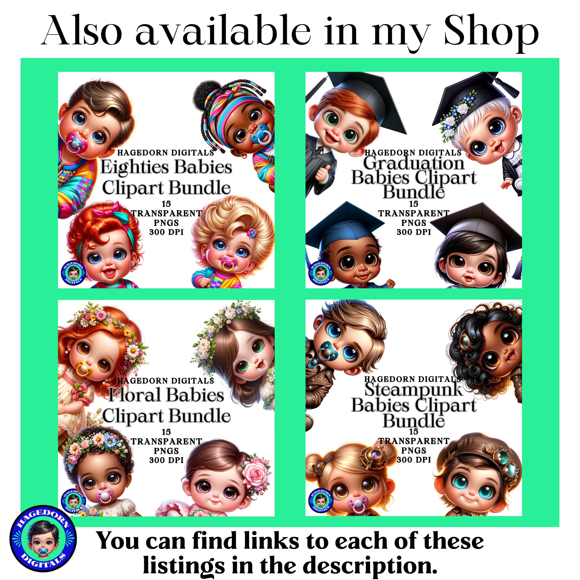 Medical Babies Clipart Bundle, Medical PNG Bundle, Doctor and Nurse ...