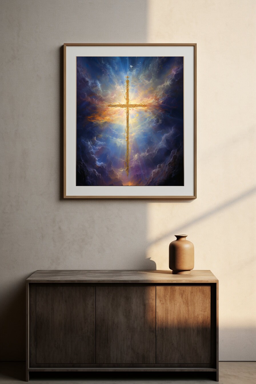 Easter Wall Art, Christian Art, Christian Wall Art, Jesus Art, Christian Cross, Gifts, Digital ...