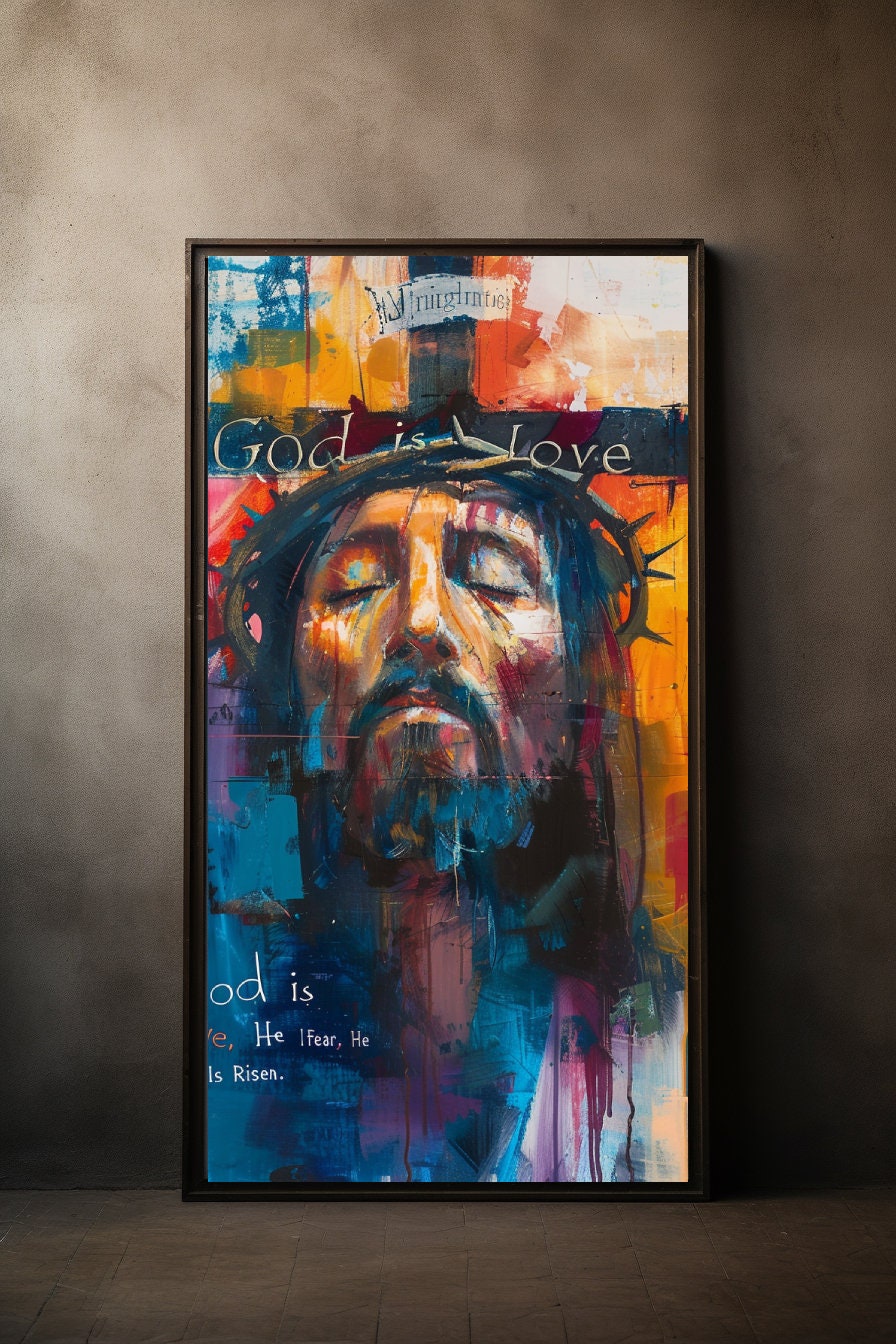 Easter Wall Art, Christian Art, Christian Wall Art, Jesus Art, Christian Cross, Gifts, Digital ...