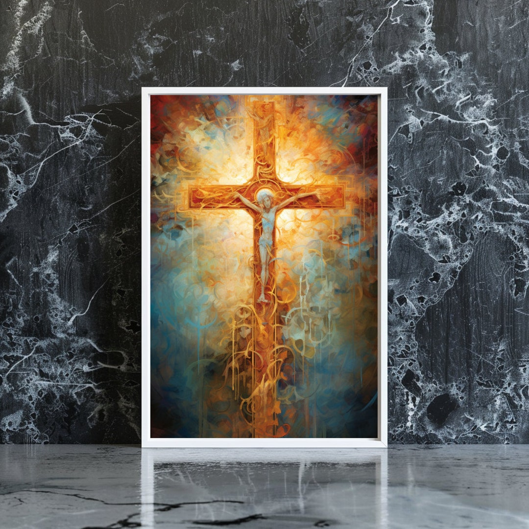Easter Wall Art, Christian Art, Christian Wall Art, Jesus Art, Christian Cross, Gifts, Digital ...