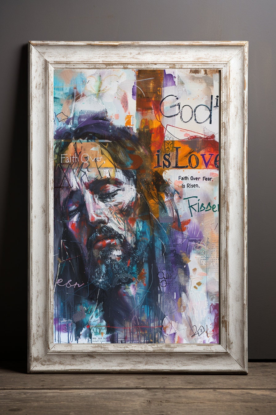 Easter Wall Art, Christian Art, Christian Wall Art, Jesus Art, Christian Cross, Gifts, Digital ...