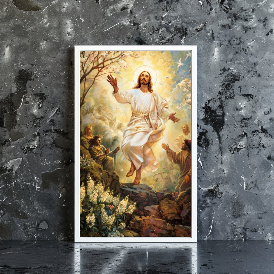 Easter Wall Art, Christian Art, Christian Wall Art, Jesus Art, Christian Cross, Gifts, Digital ...