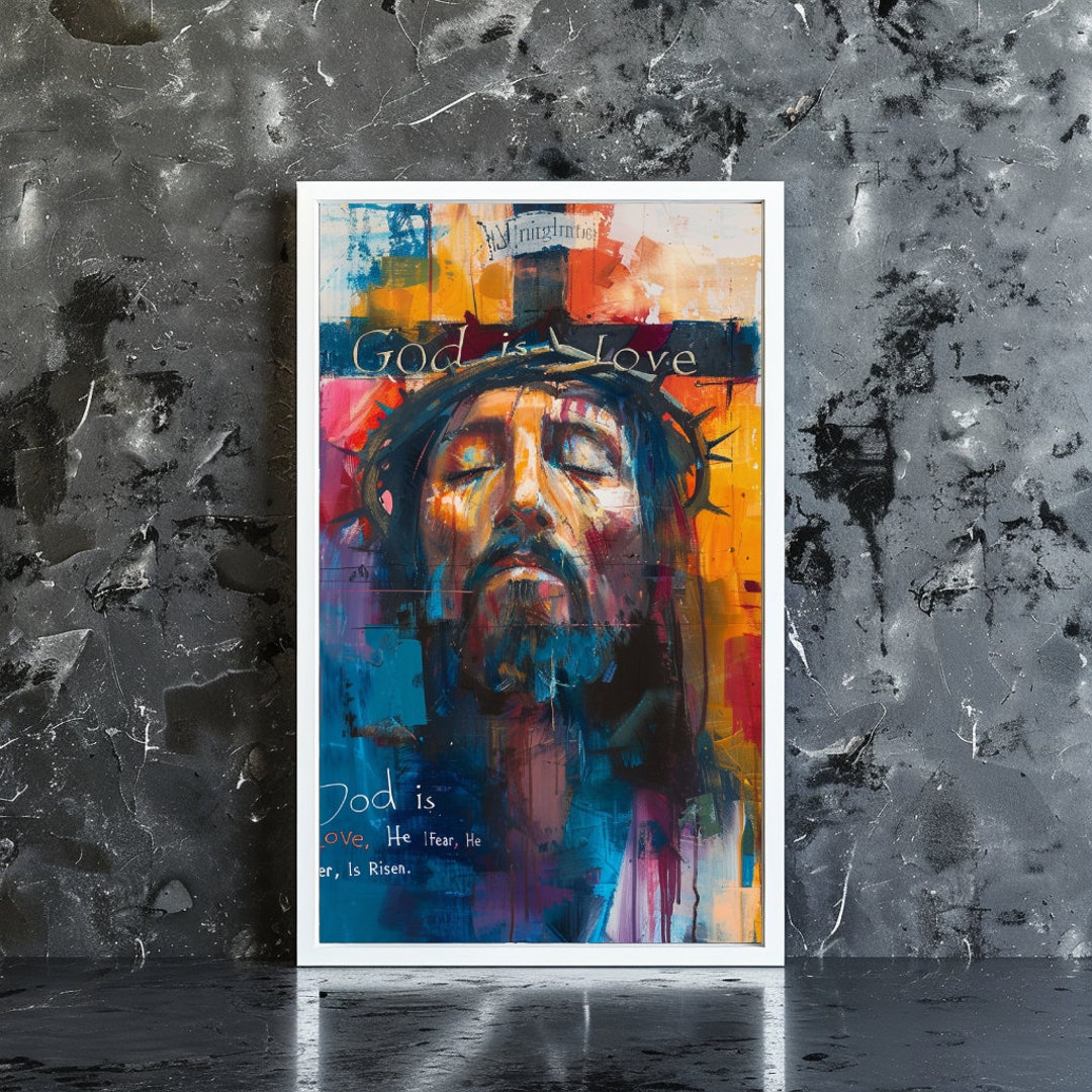 Easter Wall Art, Christian Art, Christian Wall Art, Jesus Art, Christian Cross, Gifts, Digital ...