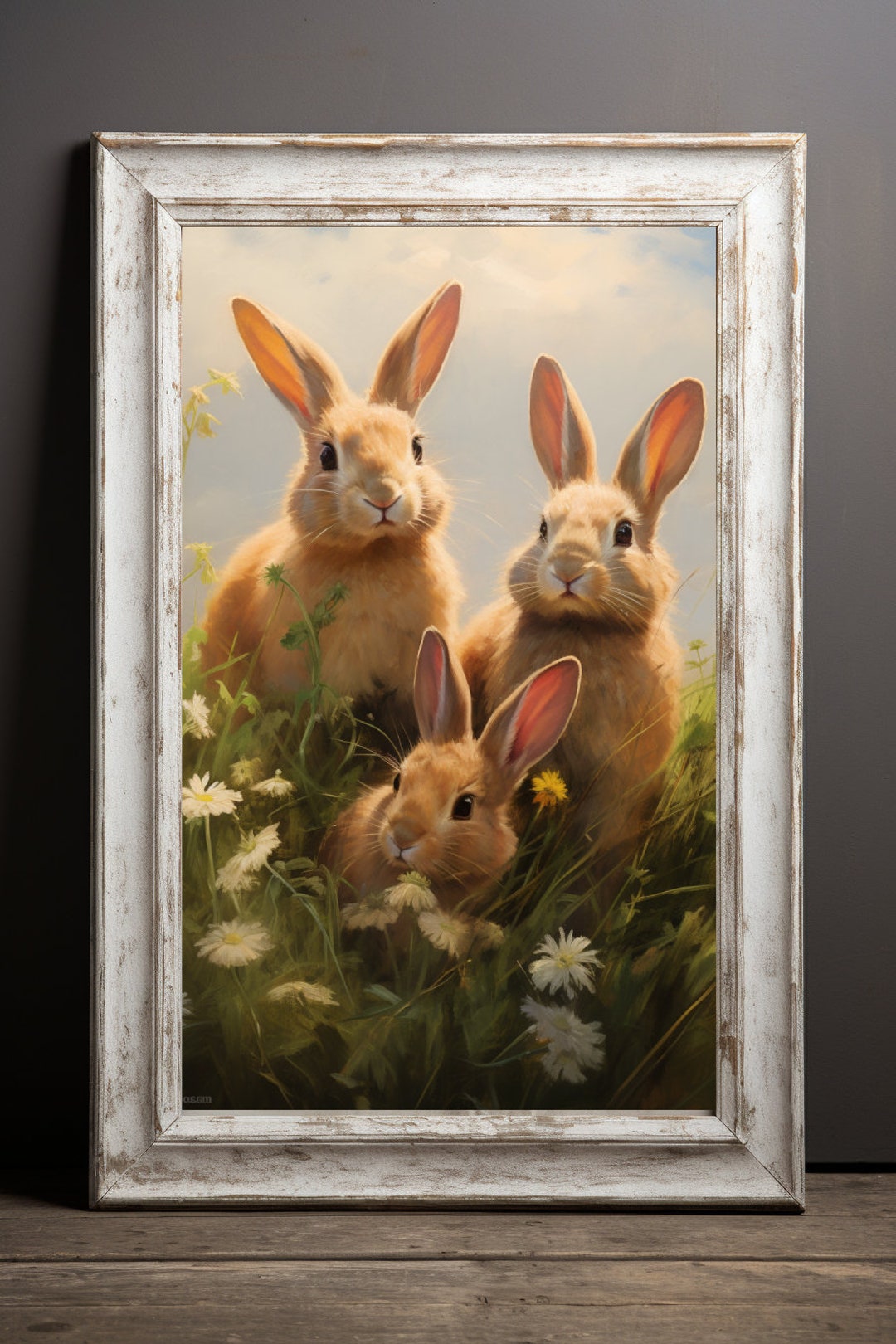 Vintage Bunny Art, Floral Art Prints, Wall Art Print, Gifts, Fall Wall ...