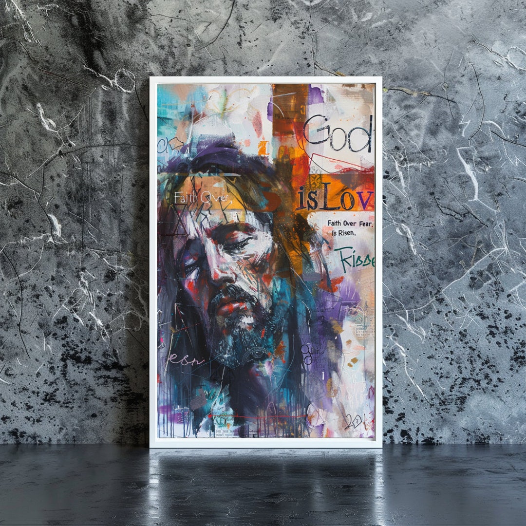 Easter Wall Art, Christian Art, Christian Wall Art, Jesus Art, Christian Cross, Gifts, Digital ...