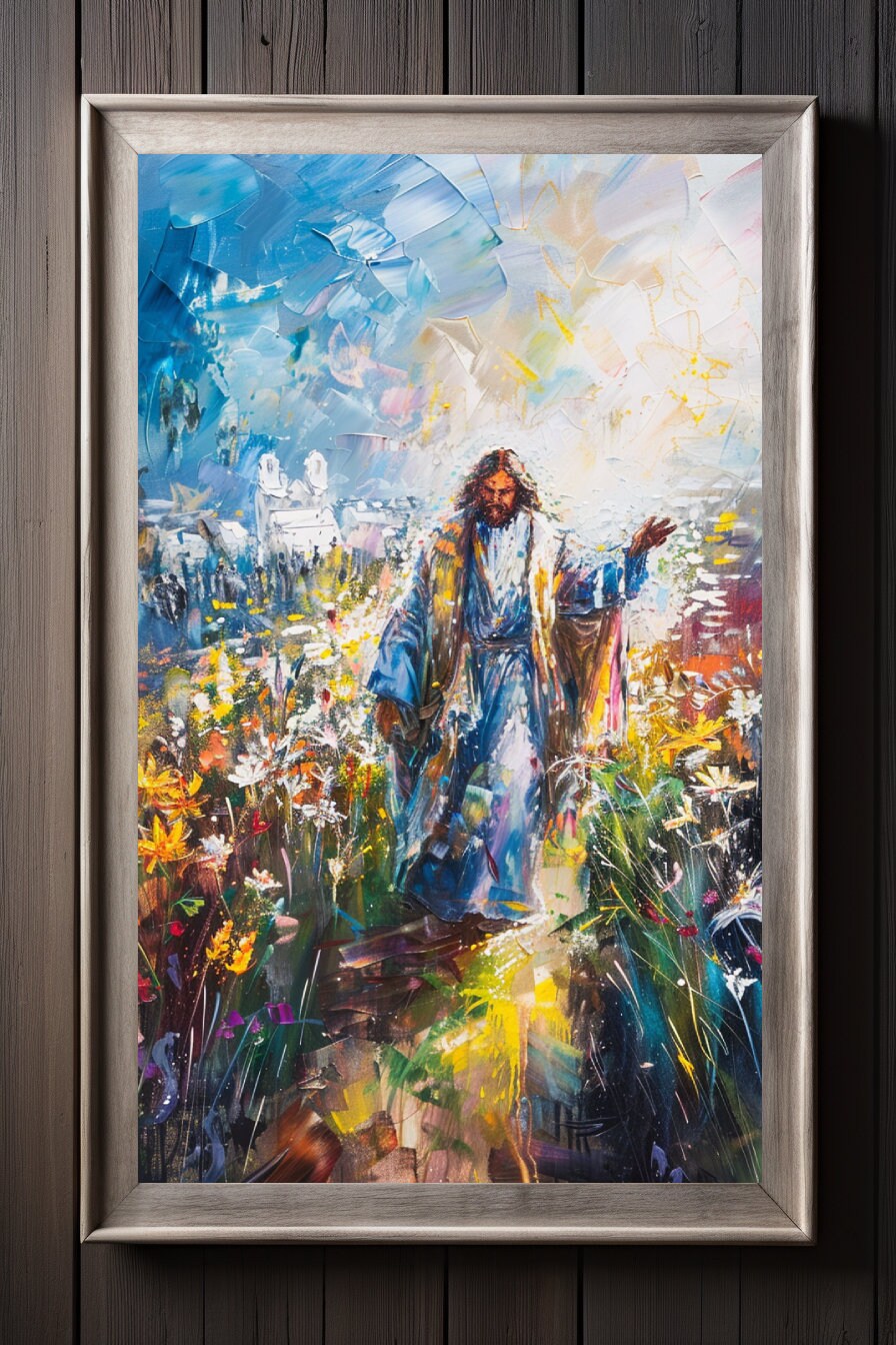 Easter Wall Art, Christian Art, Christian Wall Art, Jesus Art, Christian Cross, Gifts, Digital ...