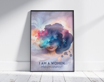Flower Digital Poster, Watercolor, Digital Print Art, Printable Wall ...