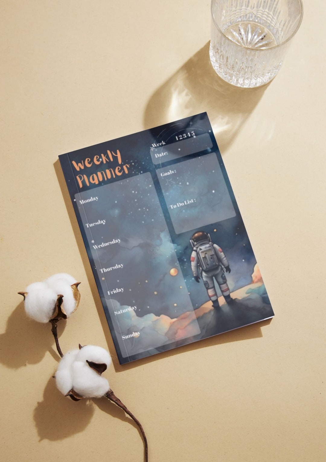 Astronaut Themed Weekly Planner, Universe, Weekly Schedule, Digital ...